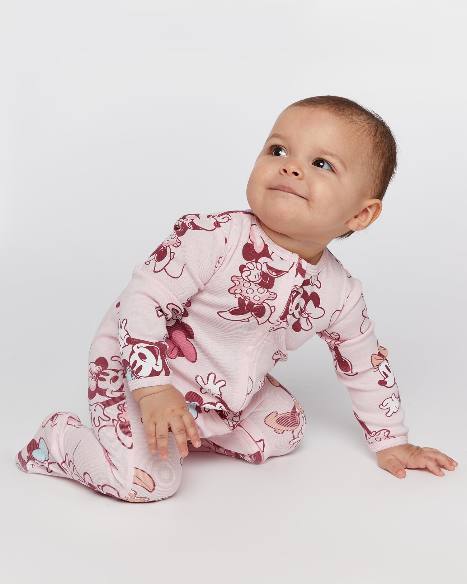 Minnie Mouse Infant Sleeper Two-Way Zipper Pajamas, Sizes Newborn-6/9 ...