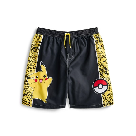 Pokemon Boys Pikachu Swim Trunks with UPF 50, Sizes 4-16 - Walmart.com