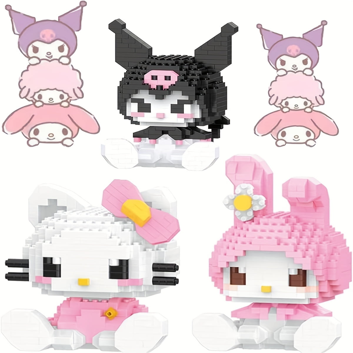 Character Building Blocks Set Hello Kitty, Kuromi, My Melody ...