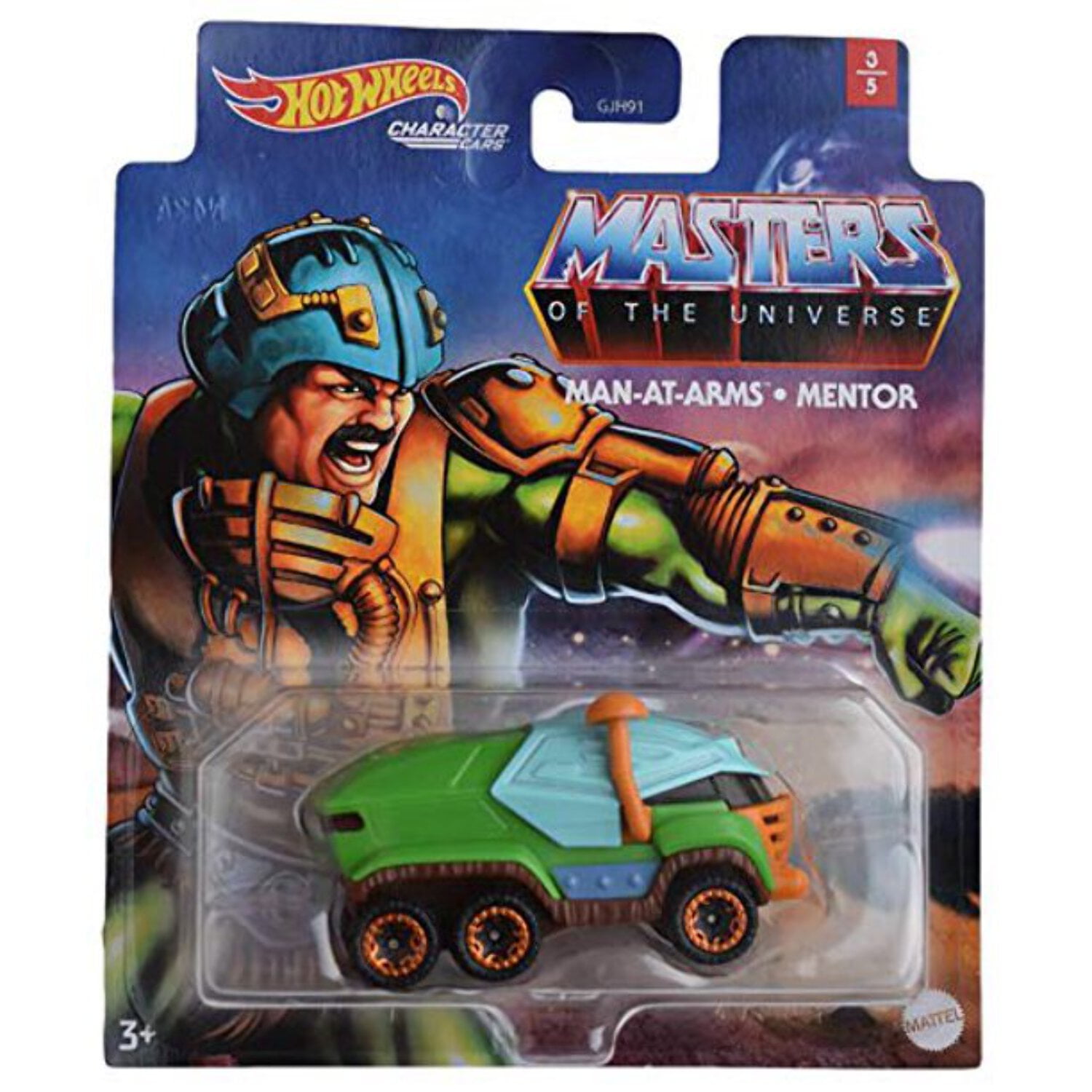 Hot Wheels Masters of The Universe Character Cars Man at Arms 1:64 ...