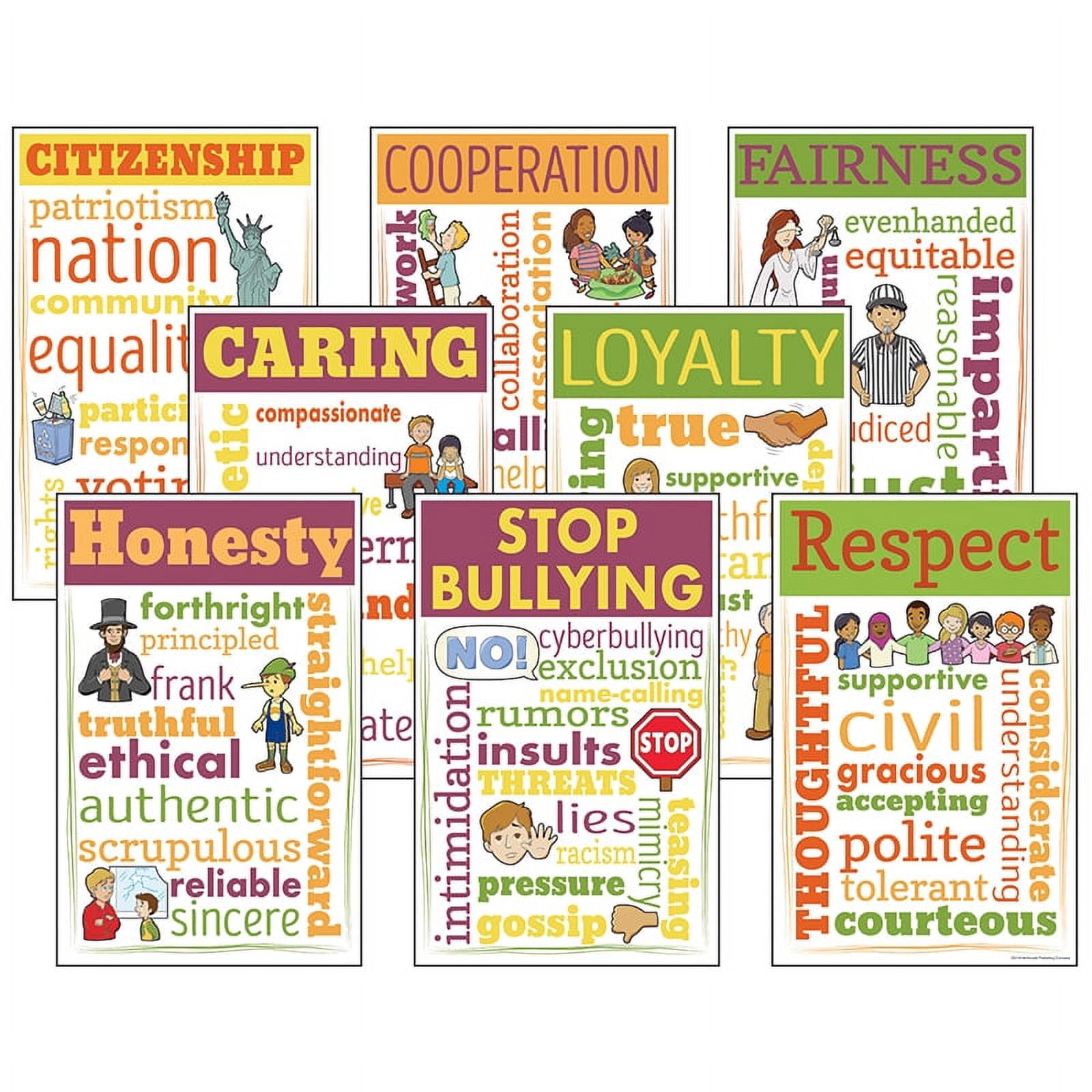 Character Education 11 in x 17 in Posters, by McDonald Publishing (8 ...