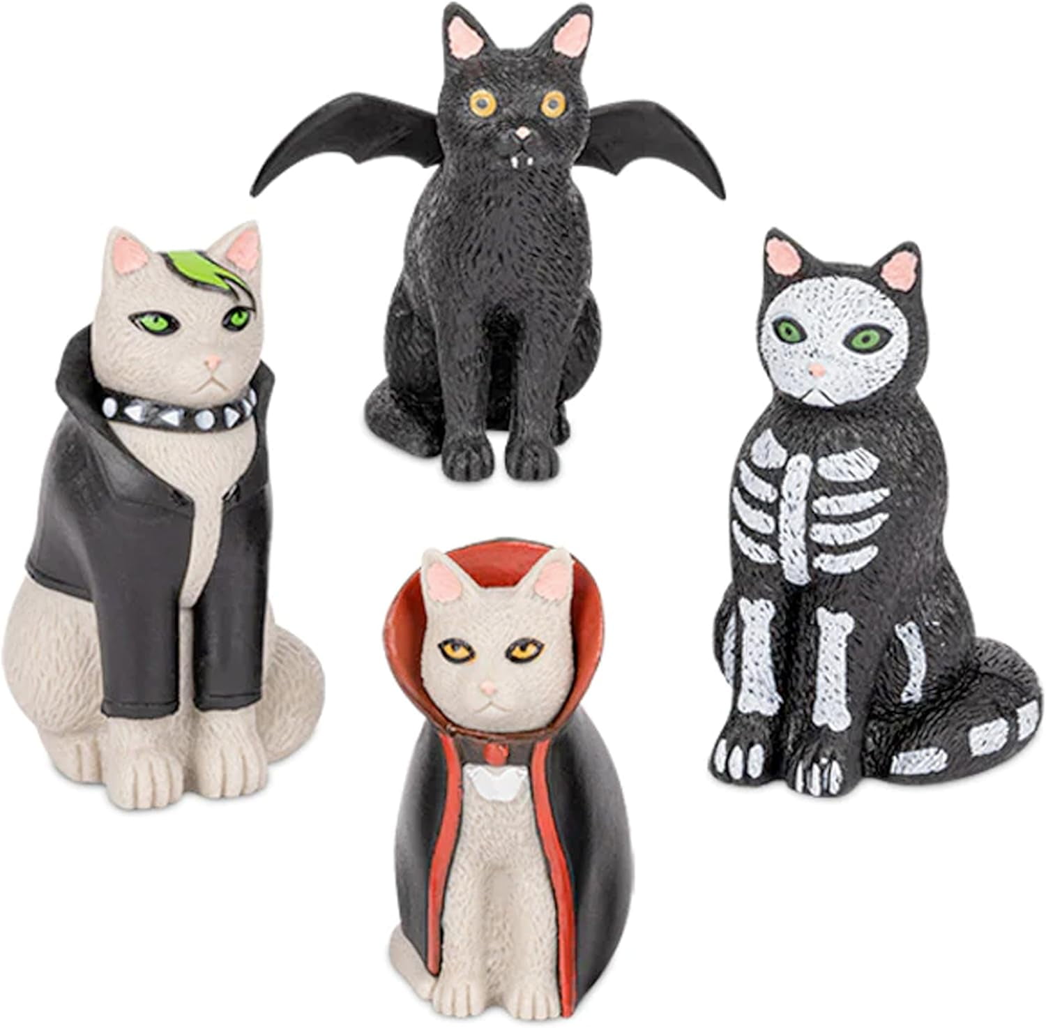 Character Goods - Archie McPhee - Goth Cats Set of 4 - Walmart.com