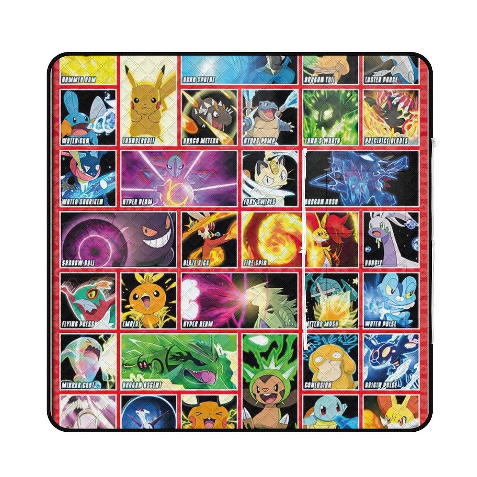 Character Grid - The Moves Pokemon Extra Large Picnic Outdoor Blanket ...