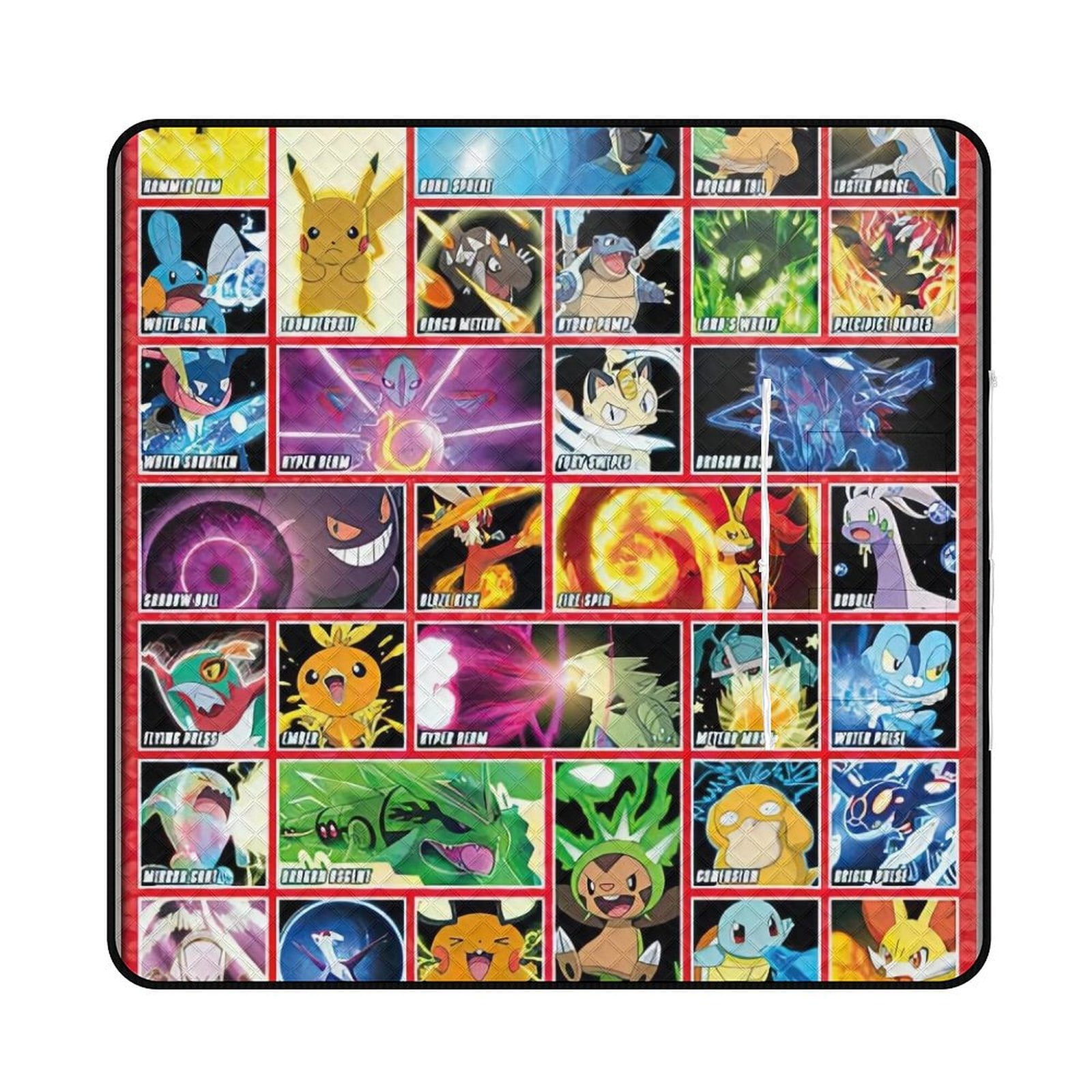 Character Grid - The Moves Pokemon Extra Large Picnic Outdoor Blanket ...