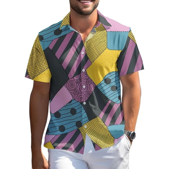Character Halloween Holiday Horror Movie Hawaiian Shirt, Horror Button ...