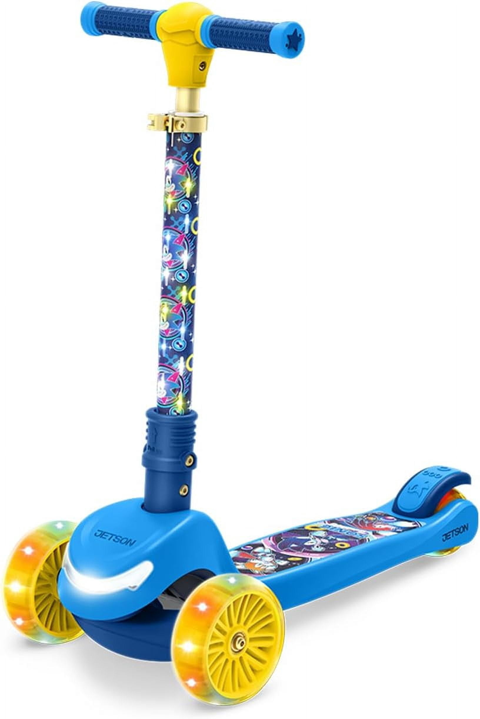 Character Kids Kick Scooter, LED Lights on Stem & Light-Up Wheels ...