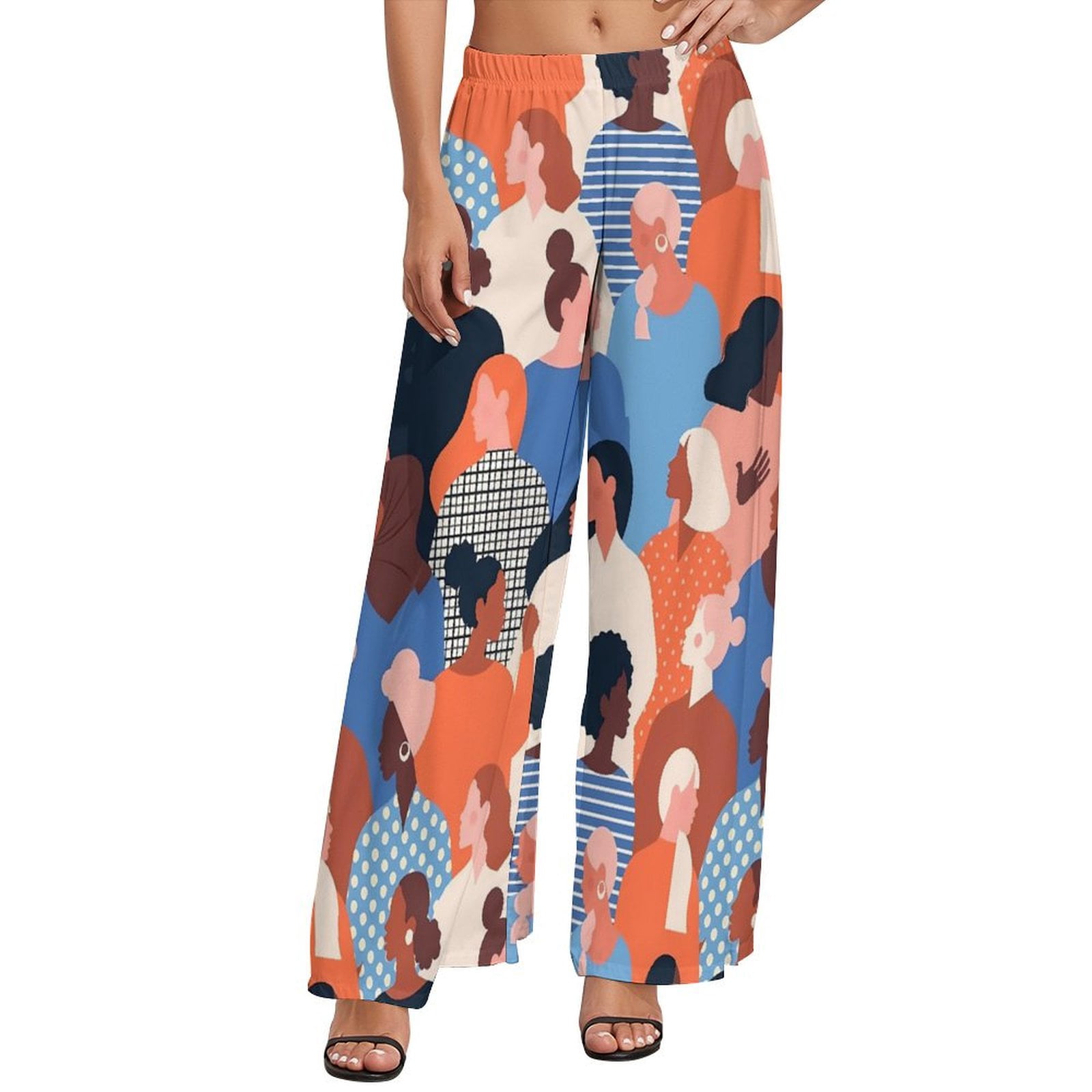 Character Lady Pants Female Faces of Women Streetwear Trousers High ...