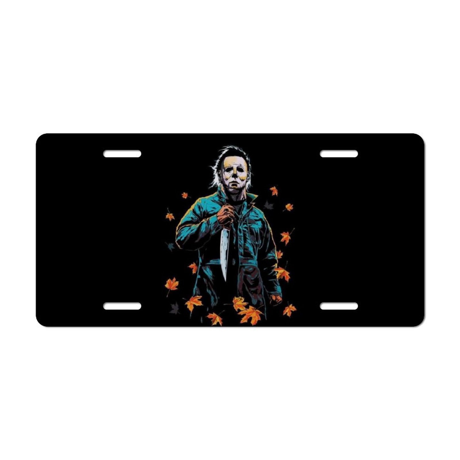 Character Michael Myers License Plate Cover Aluminum For Various Car ...
