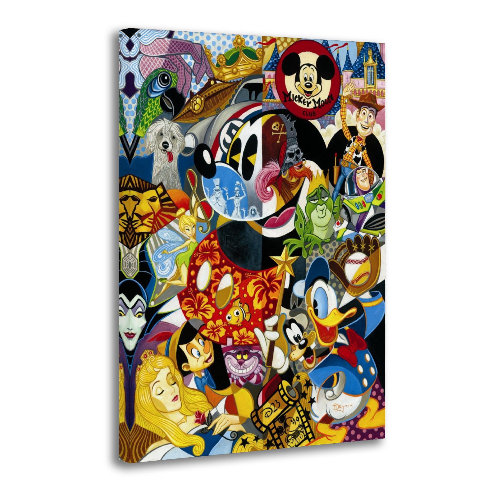 Character Mickeys Cartoon Minnie Duck Poster Cool Artworks Painting ...