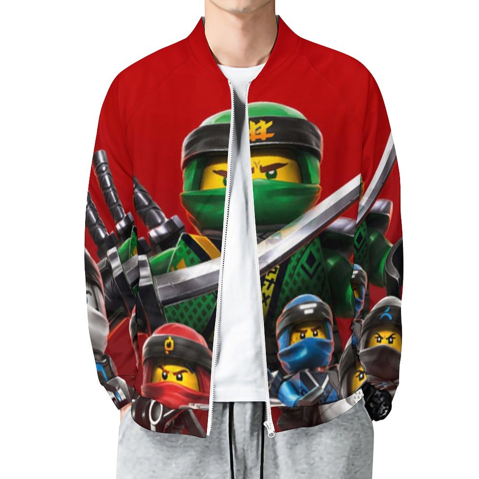 Character Ninjago Fashion Jacket Mens Windbreaker Coat Lightweight ...