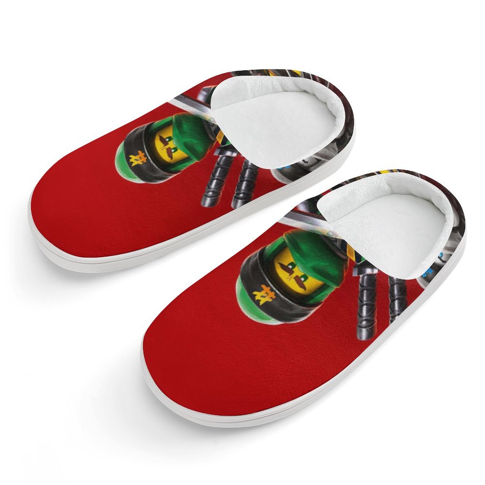 Character Ninjago Soft Plush Slippers for Boys Girls Winter Warm Cotton ...