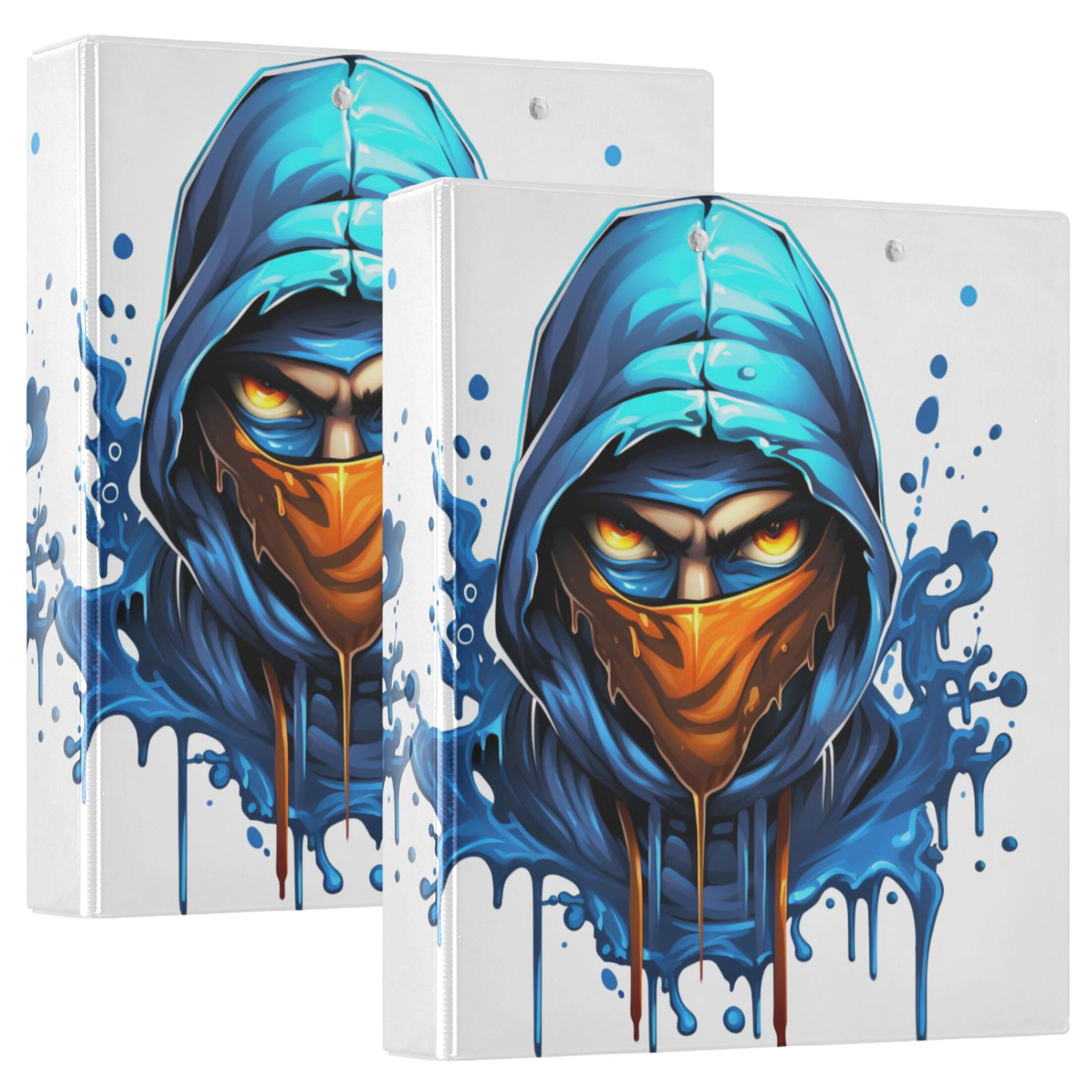 Character Pattern Hardcover 3 Ring Binder 1.5 inch Round Rings with ...