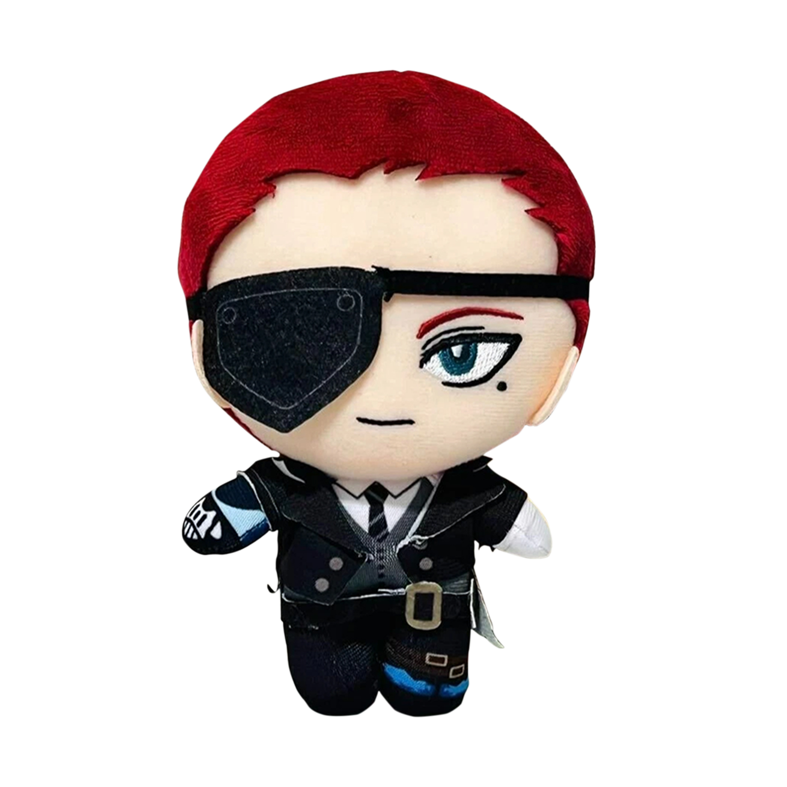 Character Plush Toy, Cute Stuffed Doll with Eyepatch and Stylish Outfit ...