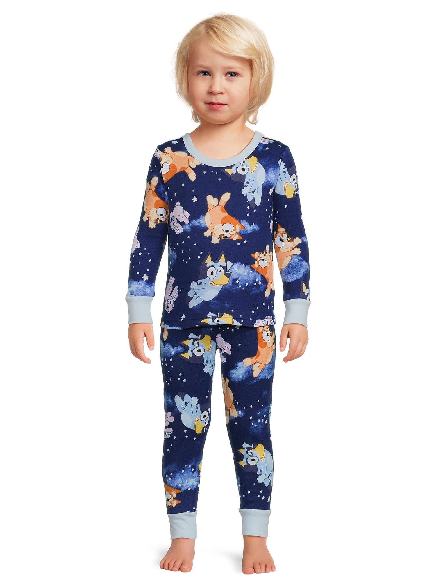 Bluey Licensed Toddler Girl's Cotton Sleep Set, Character Snug Fit PJs ...