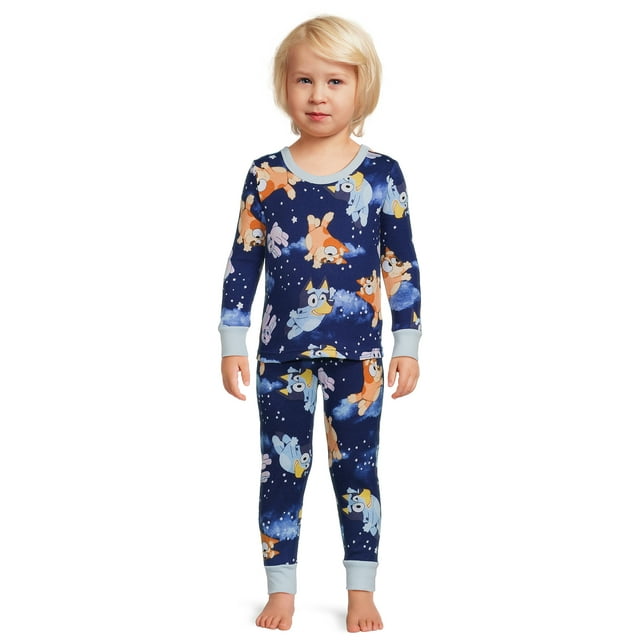 Bluey Licensed Toddler Girl's Cotton Sleep Set, Character Snug Fit PJs ...