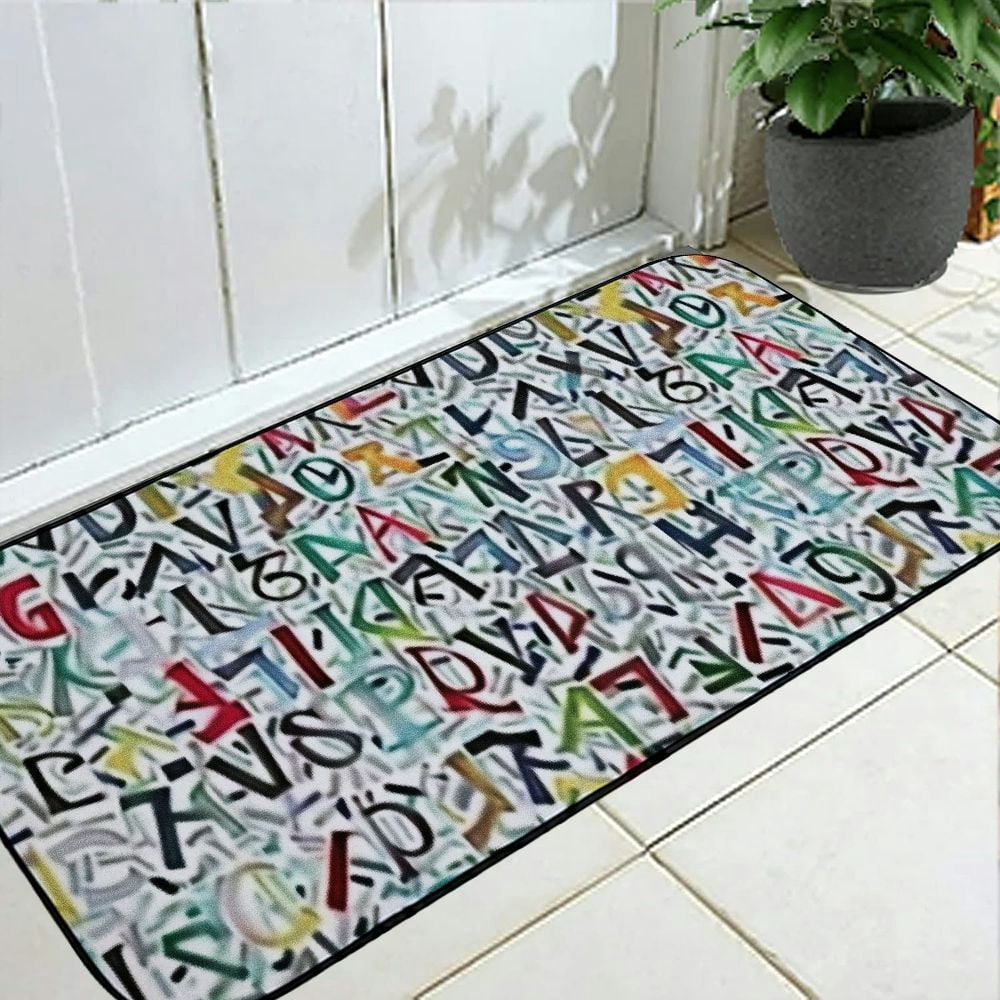 Character Stripes Print Doormat,Entry Mat/Garage, Patio Entrance Mat ...