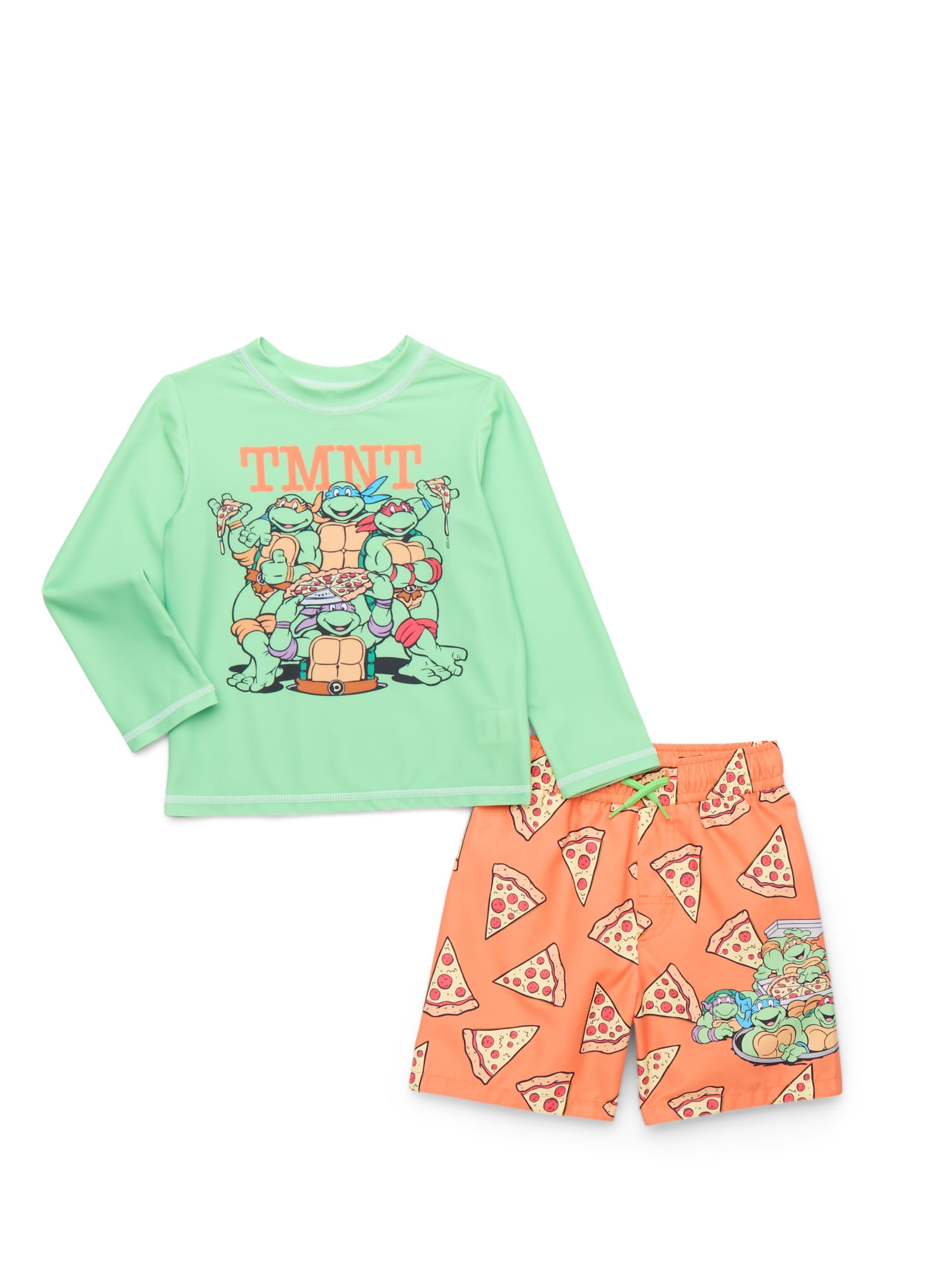 Teenage Mutant Ninja Turtles Rash Guard & Swim Trunk Set - UPF 50 ...