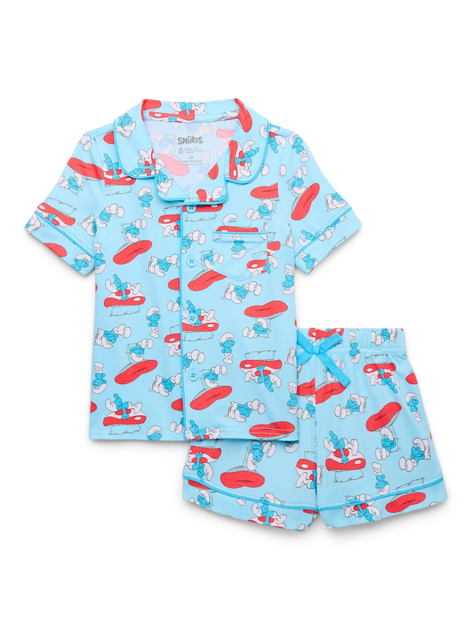 Smurfs Toddler Boy Super Soft Pajama Set, 2-Piece, Sizes 2T-5T ...