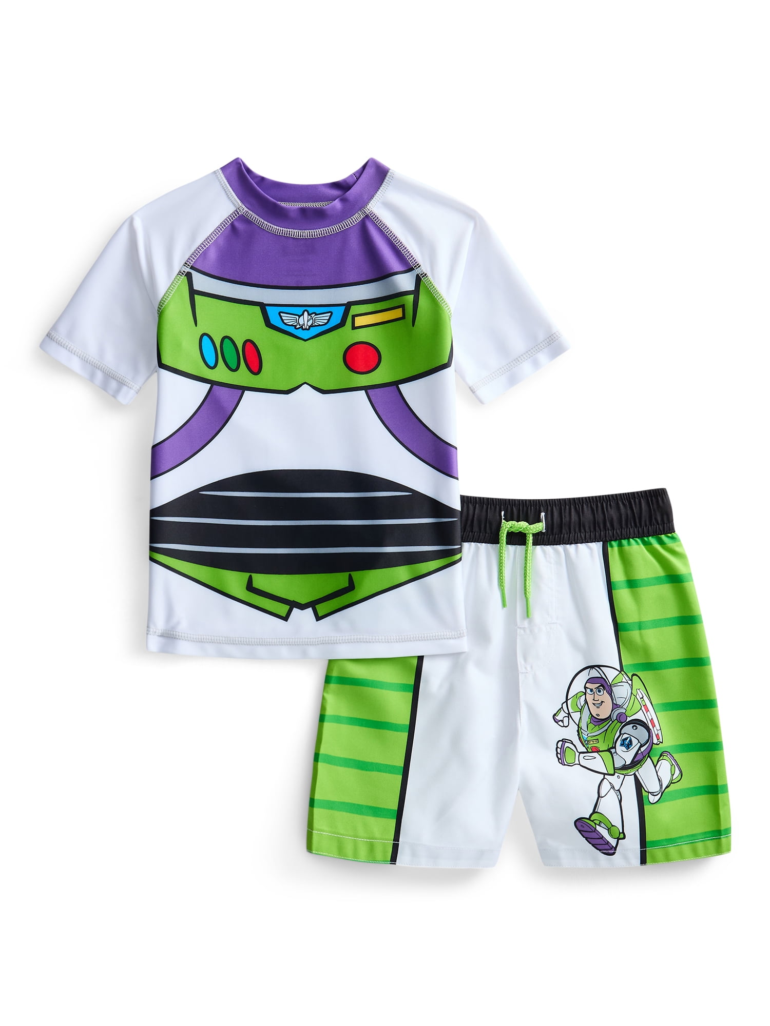 Toy Story Toddler Boys Character Rash Guard Top and Swim Shorts Set, 2 ...