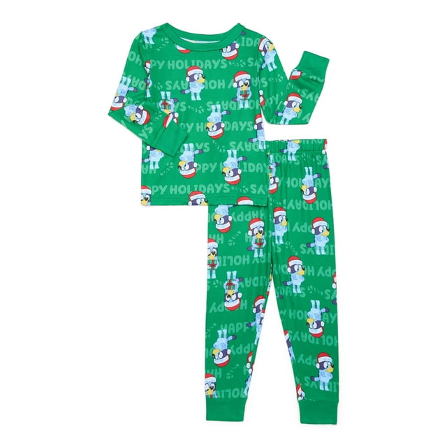 Character Toddler Christmas Snug Fit Top and Pants, 2-Piece Pajama Set ...