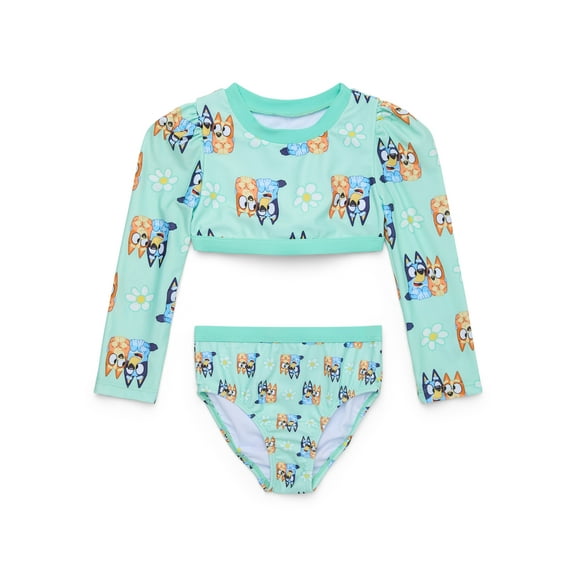 Character Toddler Girl Long- Sleeve One- Piece Swimsuit, Sizes 12M-5T ...