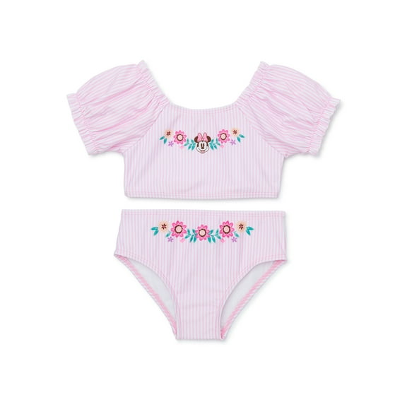 Character Toddler Girl Ruffle Strap One- Piece Swimsuit, Sizes 12M-5T ...
