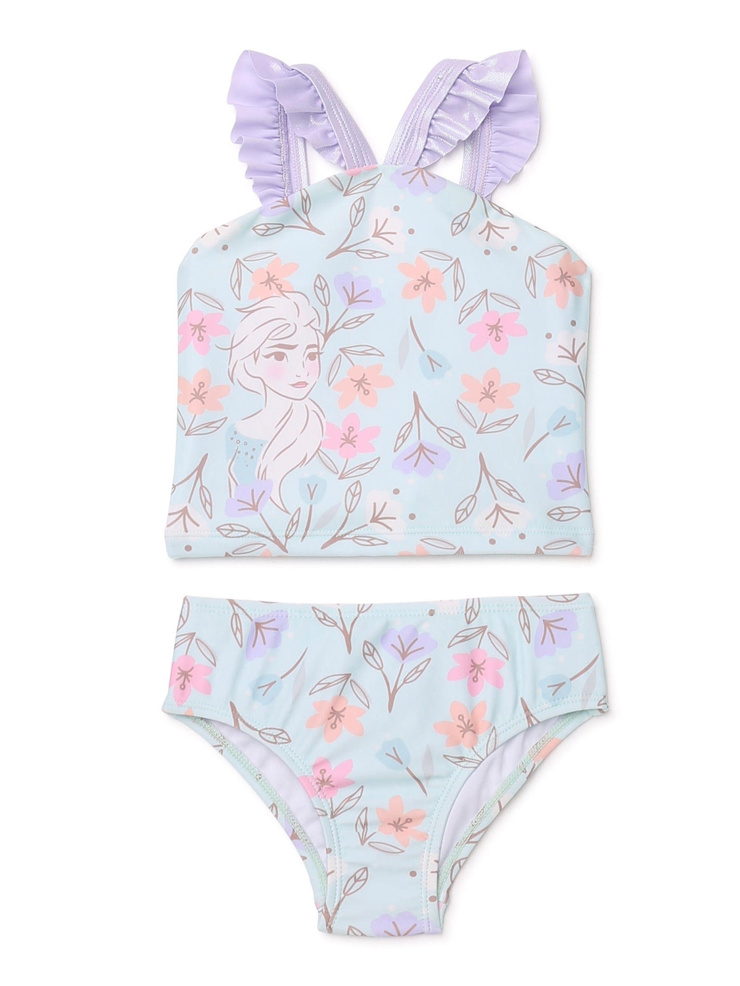 Character Toddler Girl Ruffle-Strap Tankini Swim Set, Sizes 12M-5T ...