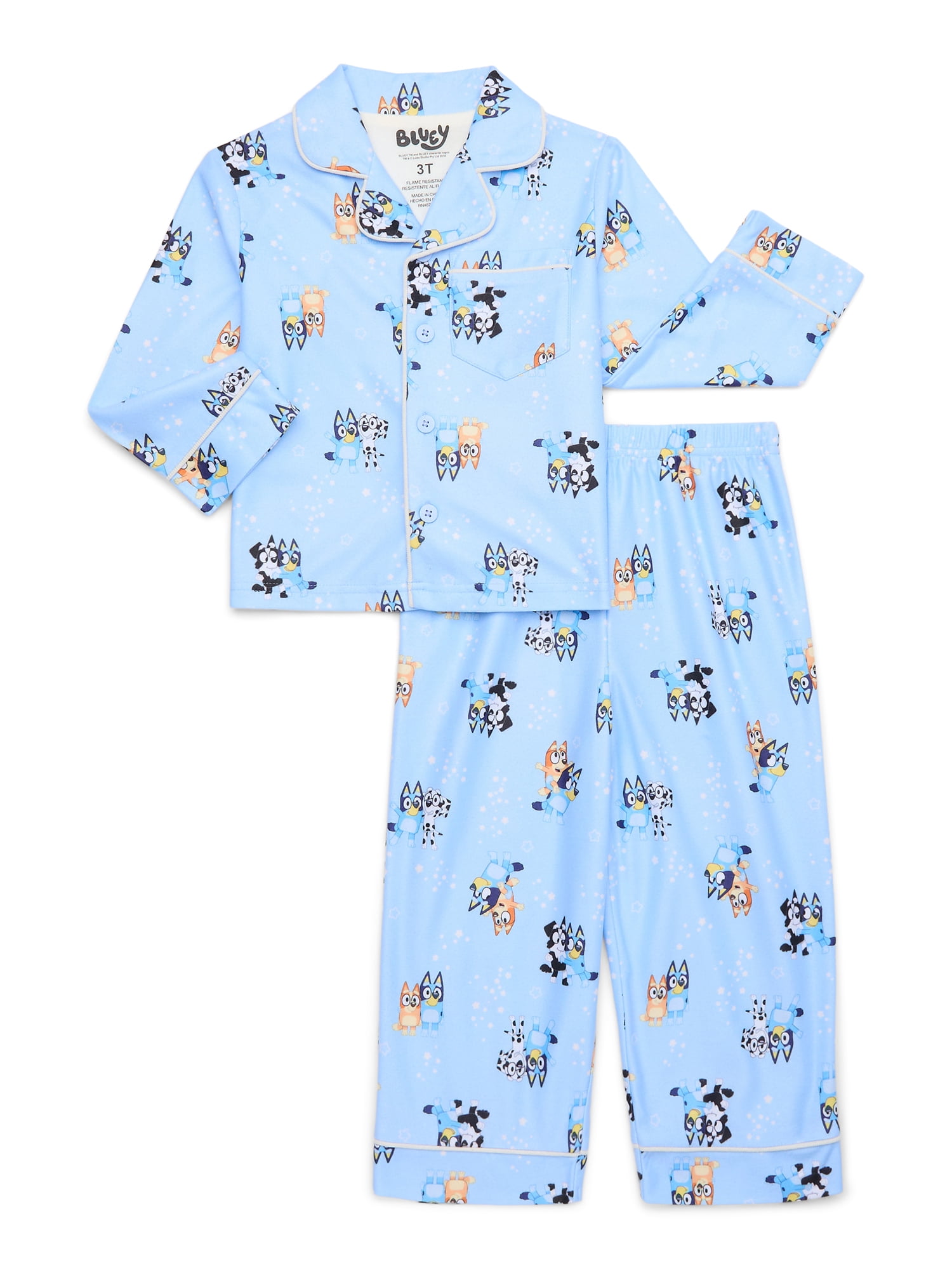 Character Toddler Long Sleeve Top and Pants Pajama Coat Set, 2-Pieces ...