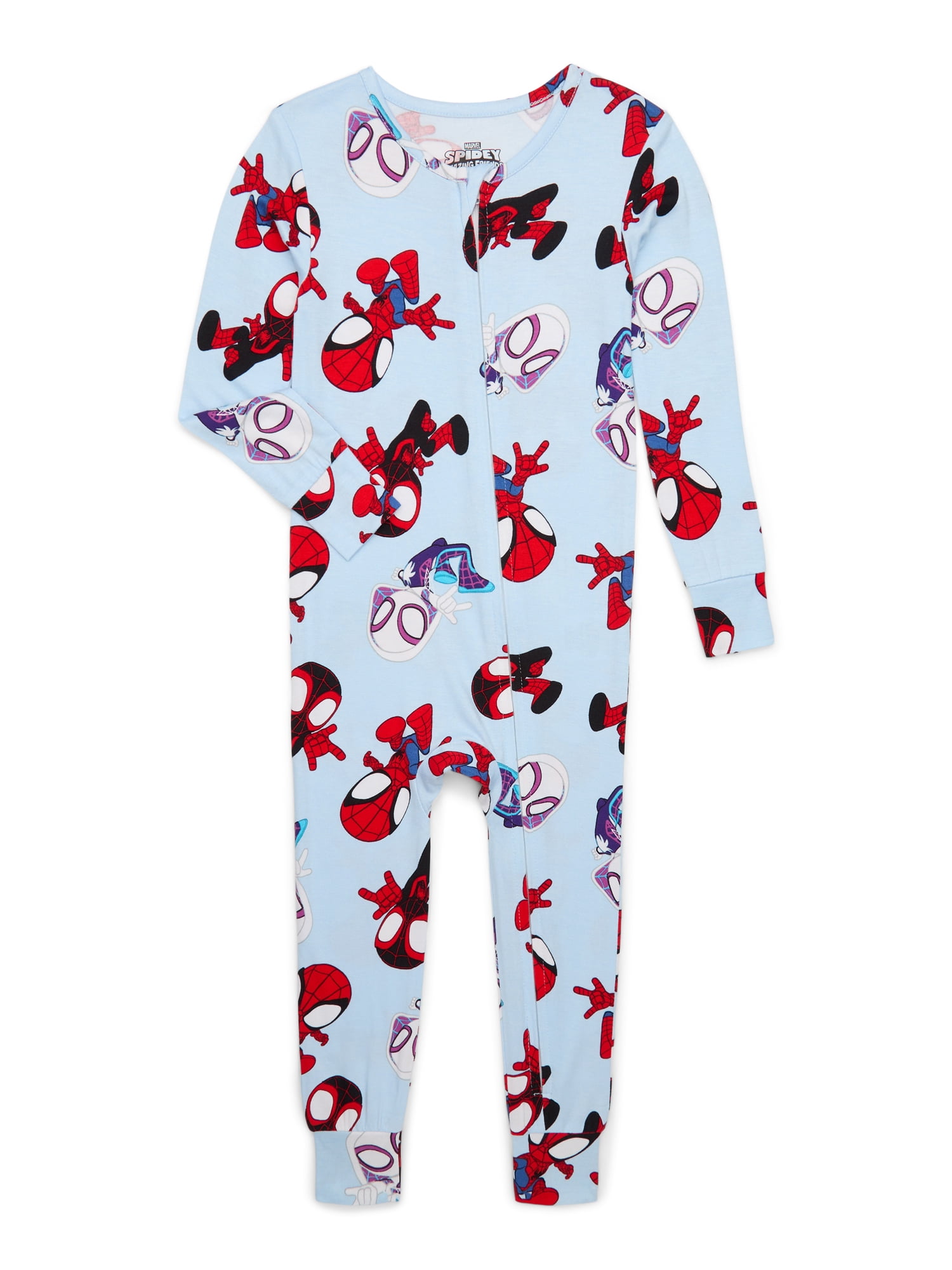 Spider-Man Toddler Pajama One-Piece Sleeper, Sizes 12M-5T, Superhero ...