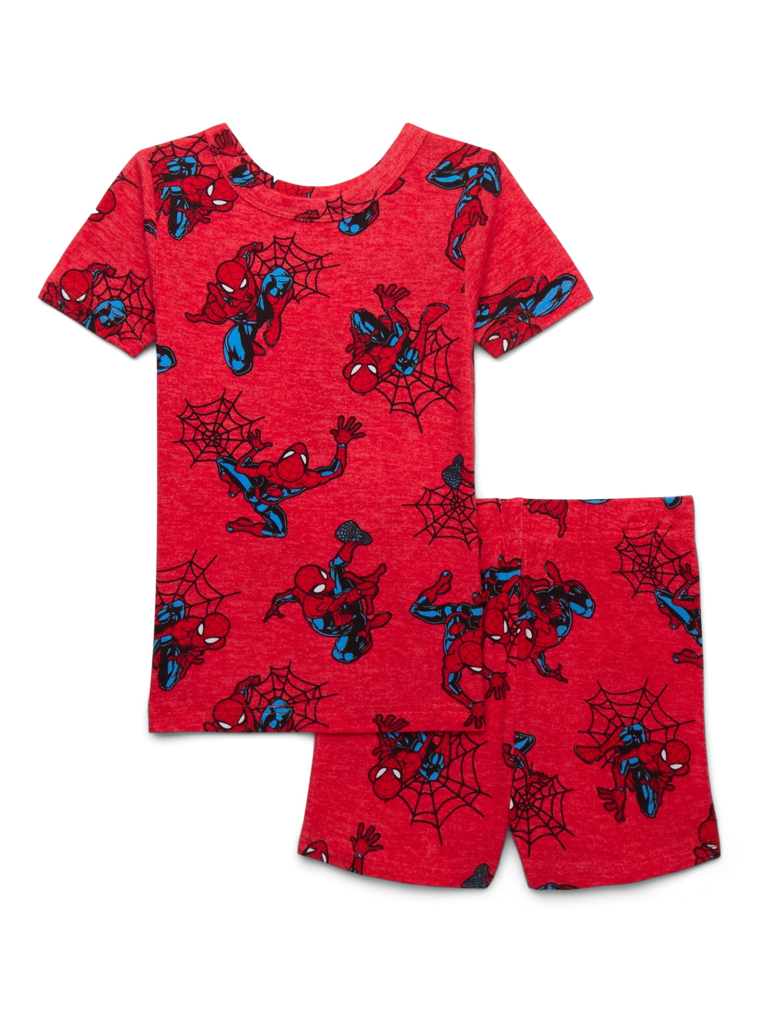 Spider-Man Toddler Boy Pajama Set, 2-Piece Cotton Tee and Shorts, Sizes ...