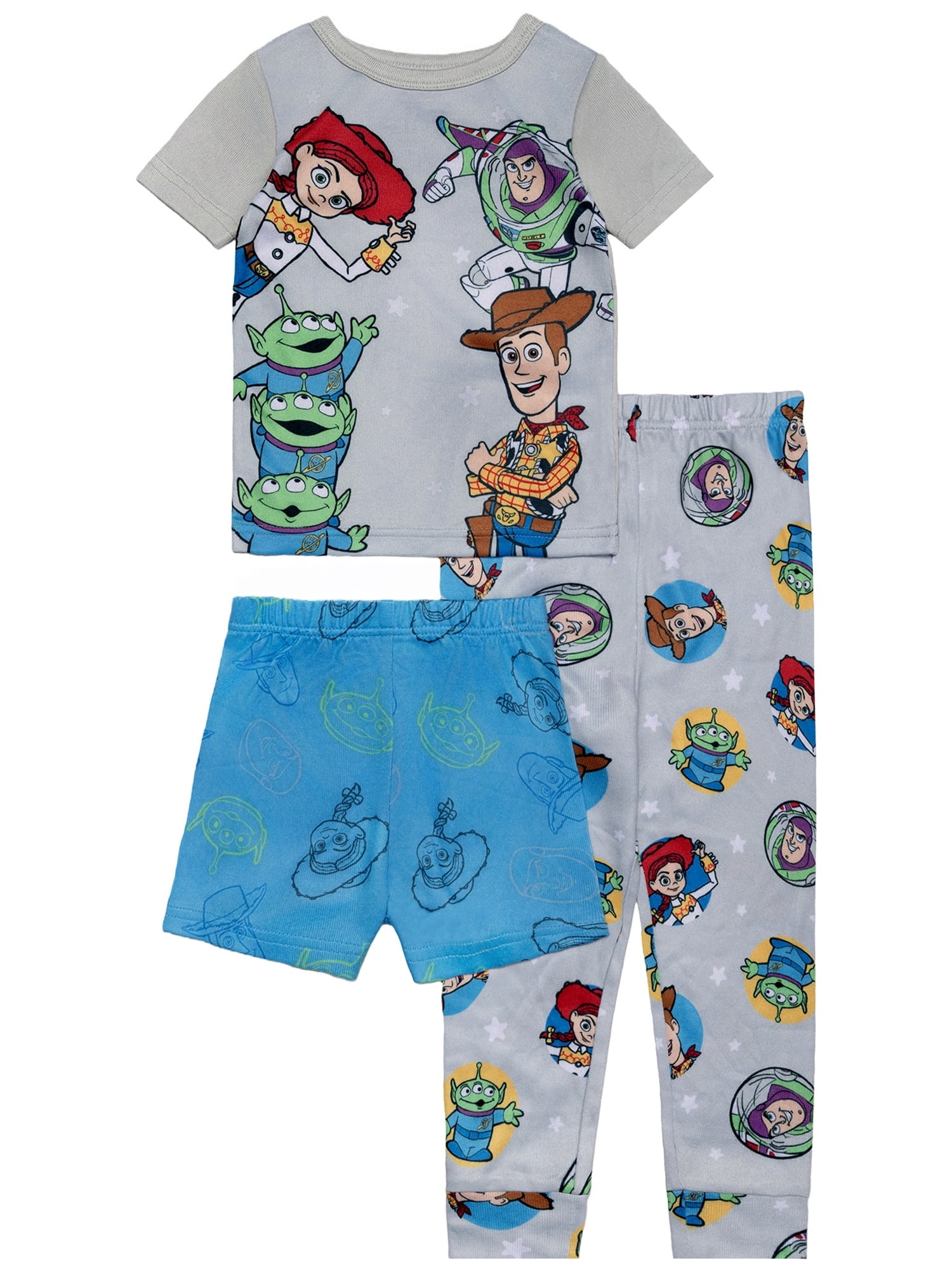 Character Toddler Top, Pants and Shorts Pajama Set, 3-Piece, Sizes 12M ...