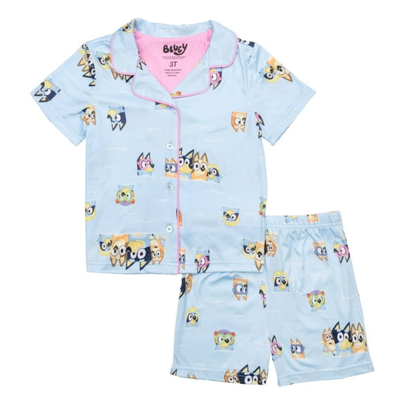 Bluey Toddler Boys or Girls Long Sleeve Top and Pants Pajama Coat Set ...