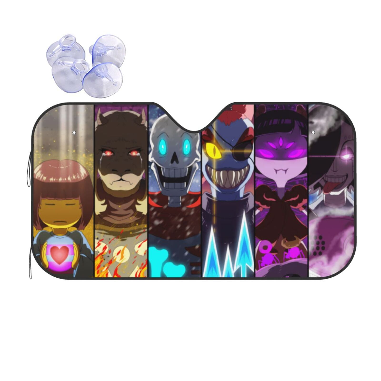 Character Undertale Car Windshield Sun Shade Accessories Foldable ...