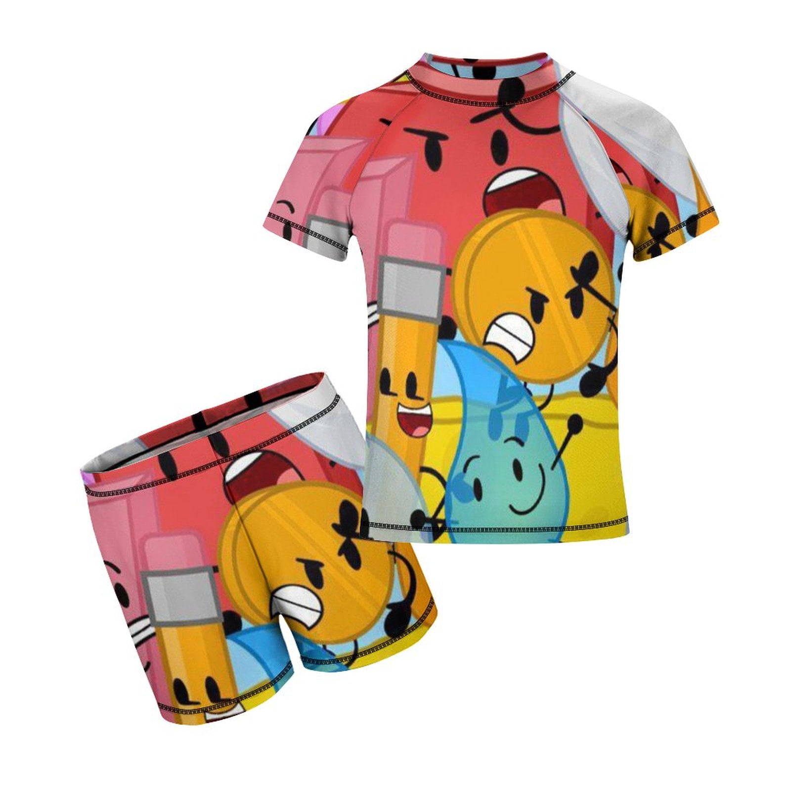 Characters Battle For Dream Island Boy's Swimsuit Short Sleeve T Shirt ...