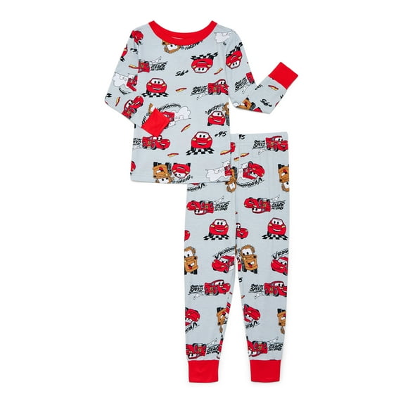 Disney Cars Toddler Boys Long Sleeve Top and Pants Sleepwear Set, 2 ...