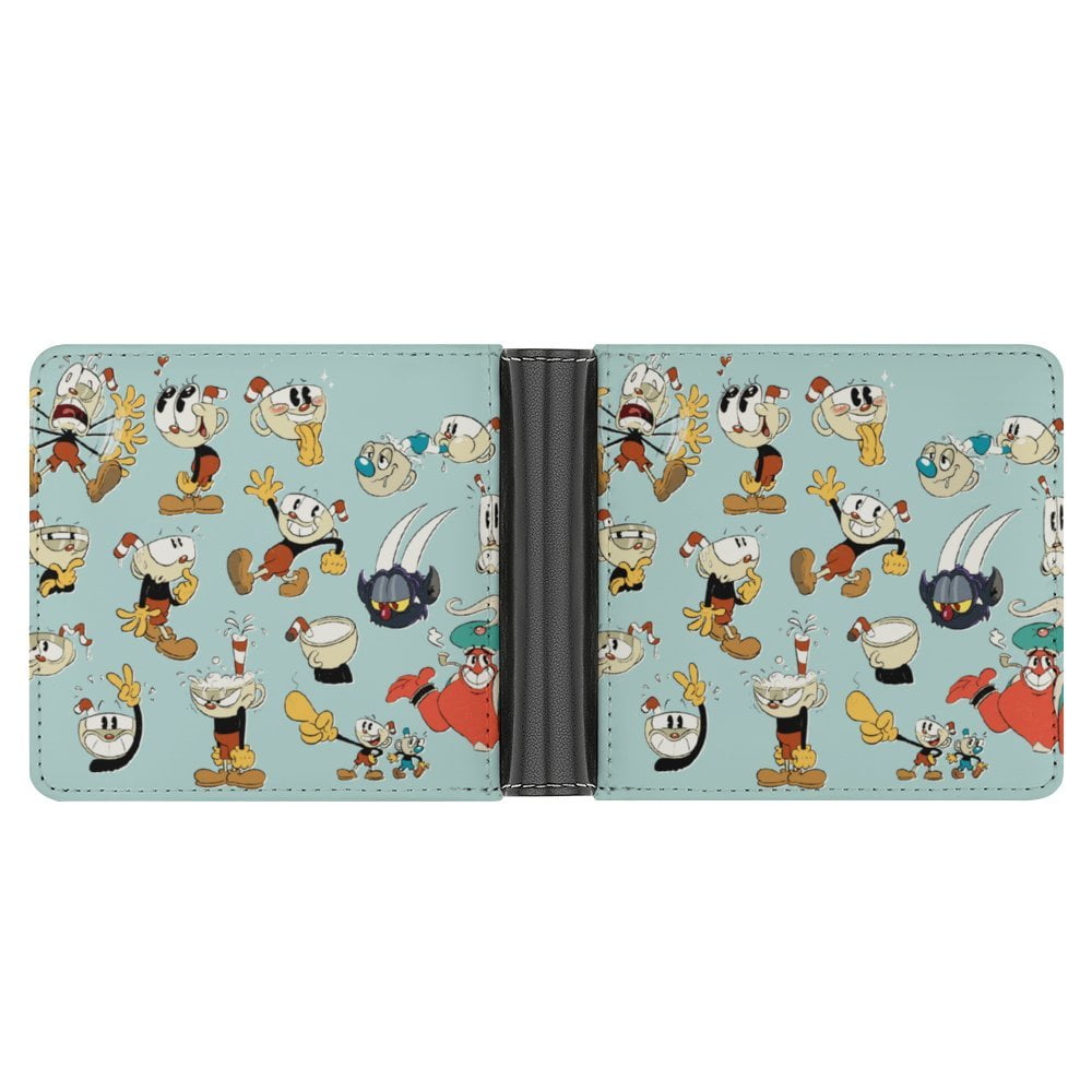 Characters Cuphead Show PU Leather Bifold Wallet Money Organizers Gift ...