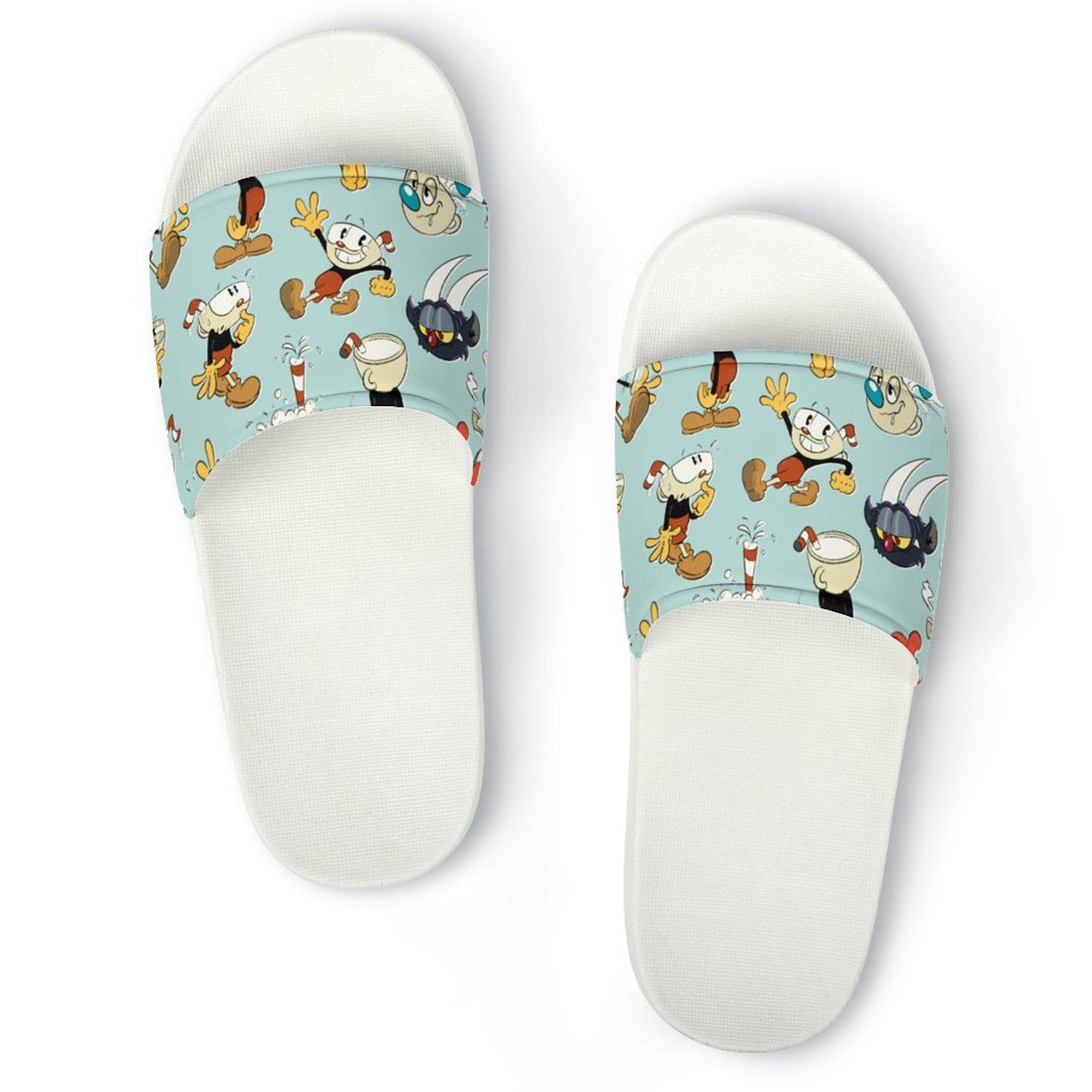 Characters Cuphead Show Unisex Slippers Summer Beach Slippers Casual ...