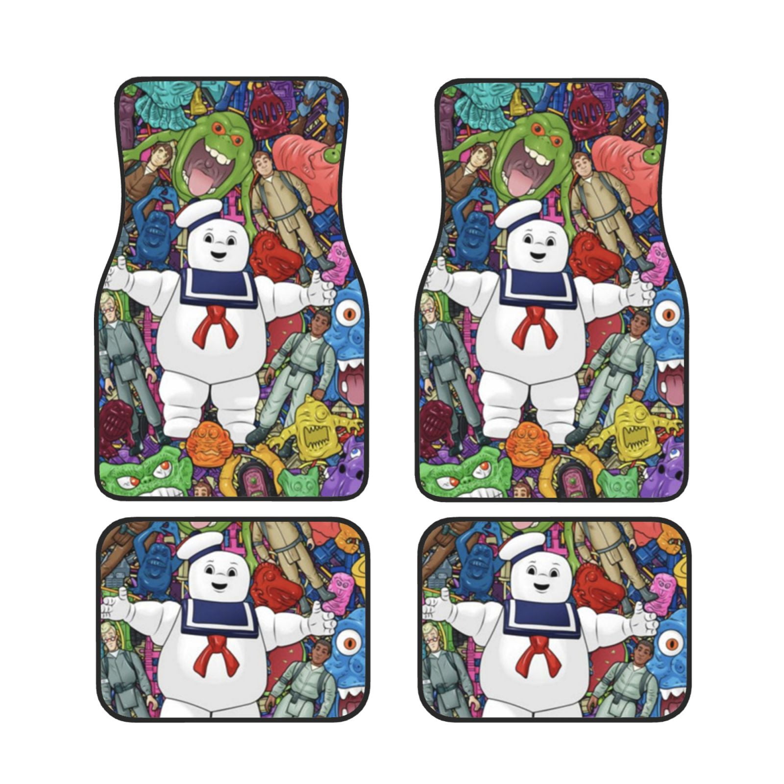 Characters Ghostbusters Car Floor Mats 4-Piece Full Set Front Rear Auto ...