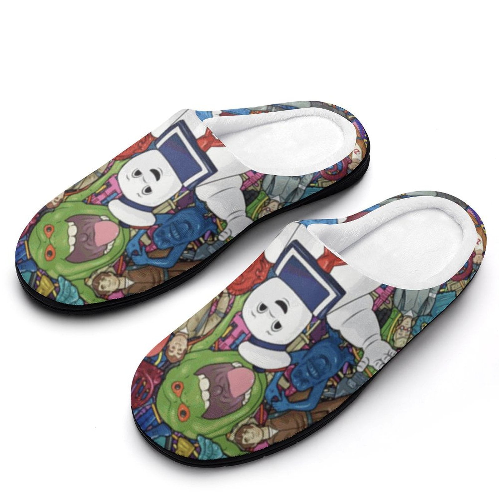 Characters Ghostbusters Fuzzy Cotton Slippers For Mens Winter Cotton ...
