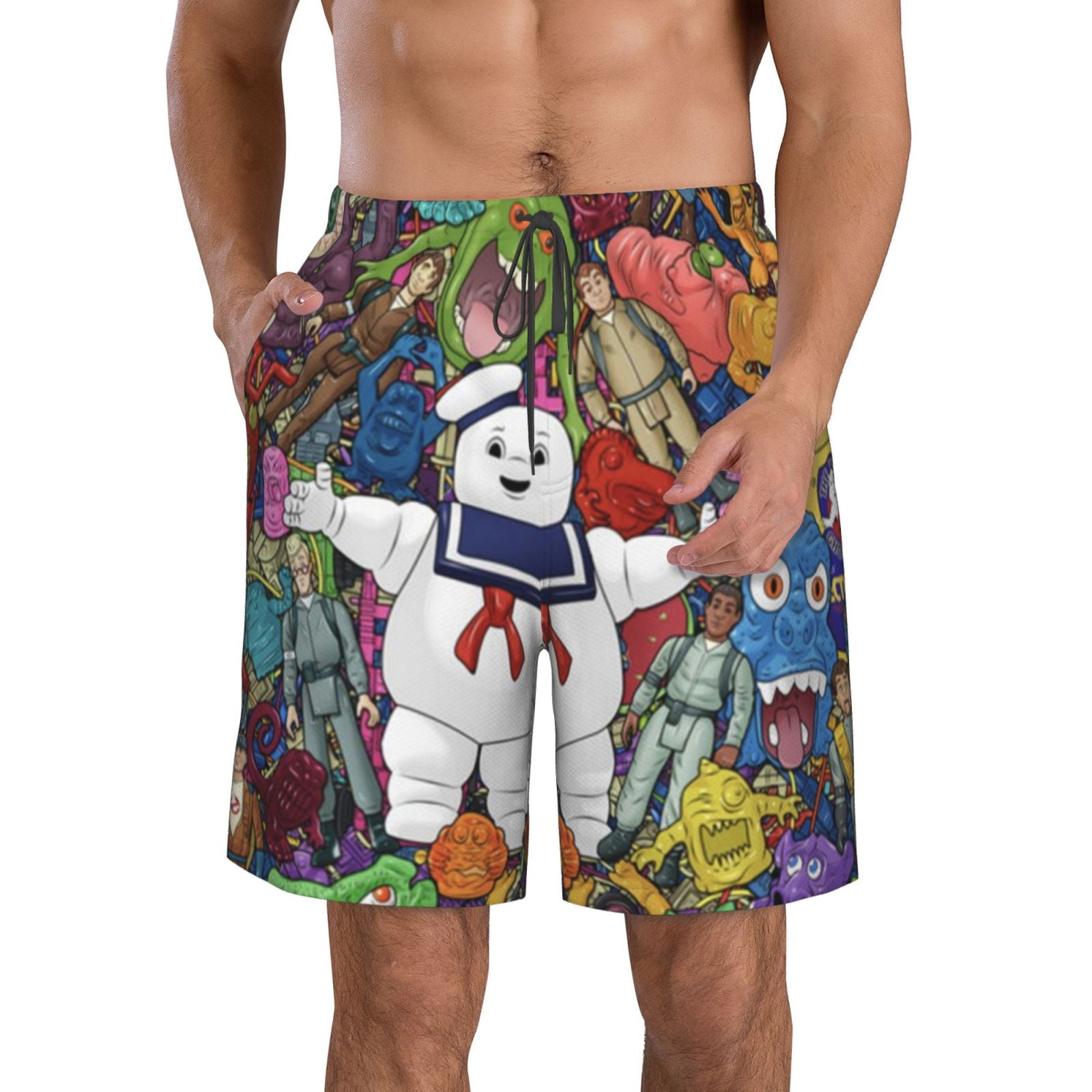 Characters Ghostbusters Men's Beach Shorts Swim Trunks Casual Quick Dry ...