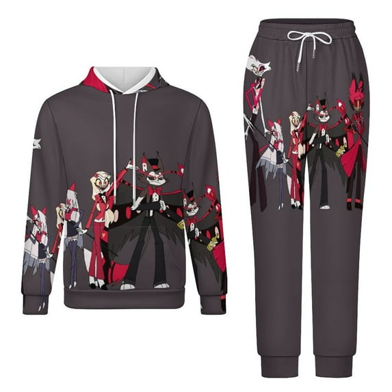 Characters Hazbin Hotel Unisex Hoodies And Sweatpants Set Sweatshirts ...