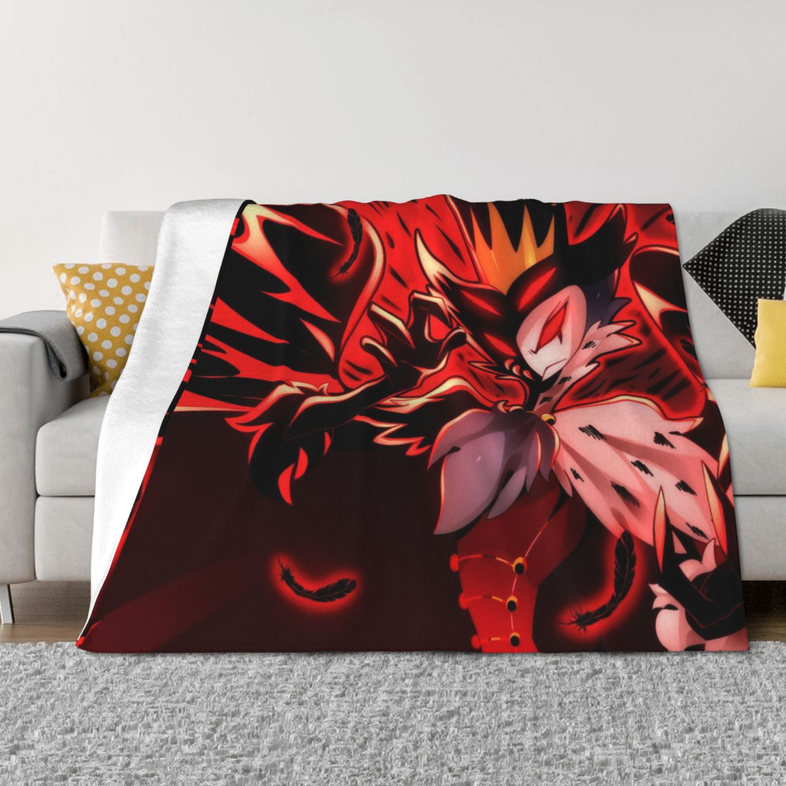 Characters Helluva Boss 01 Flannel Blanket Cozy Ultra-Soft Micro Throw ...