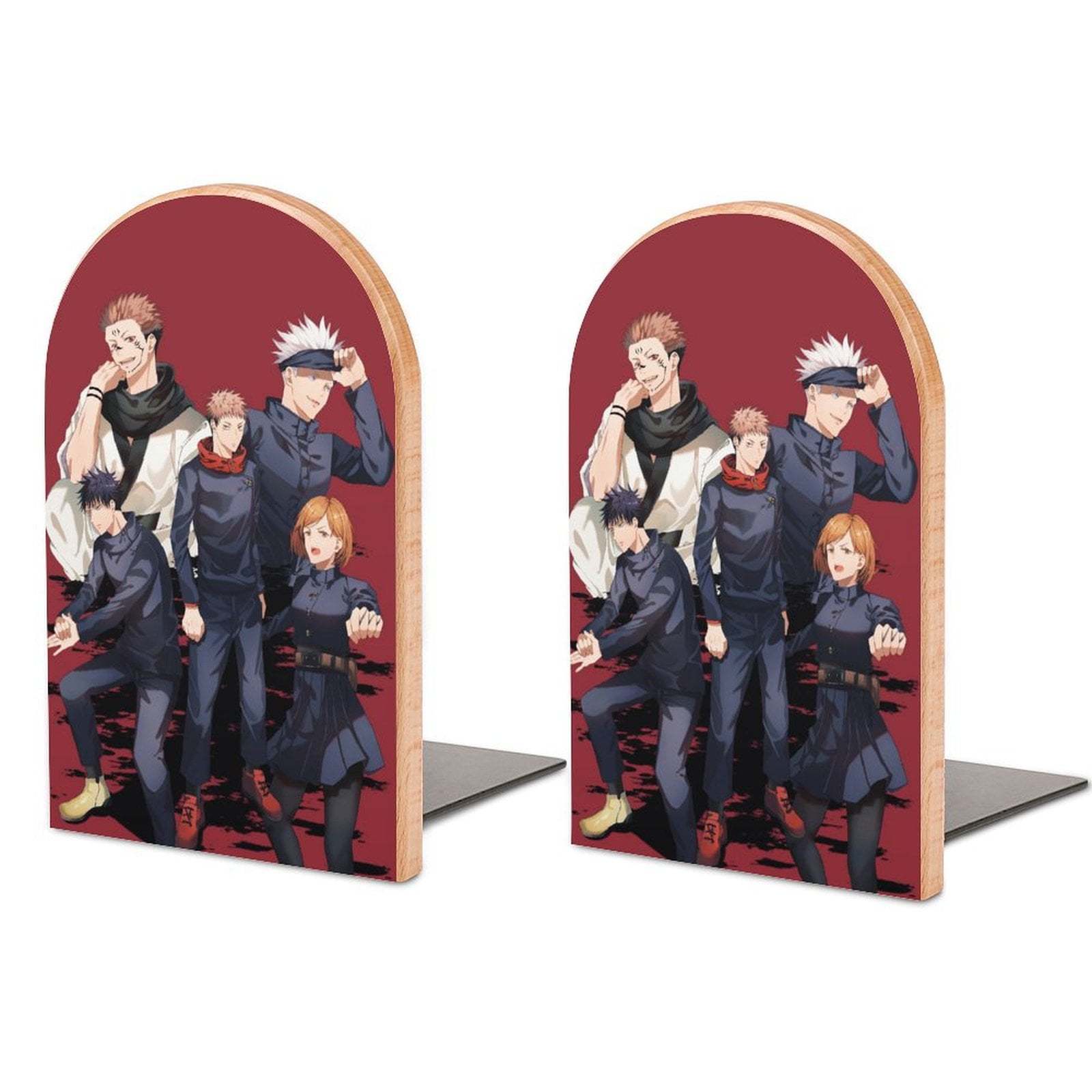 Characters Jujutsu Kaisen Bookends Wood Book Divider Decorative Shelves ...