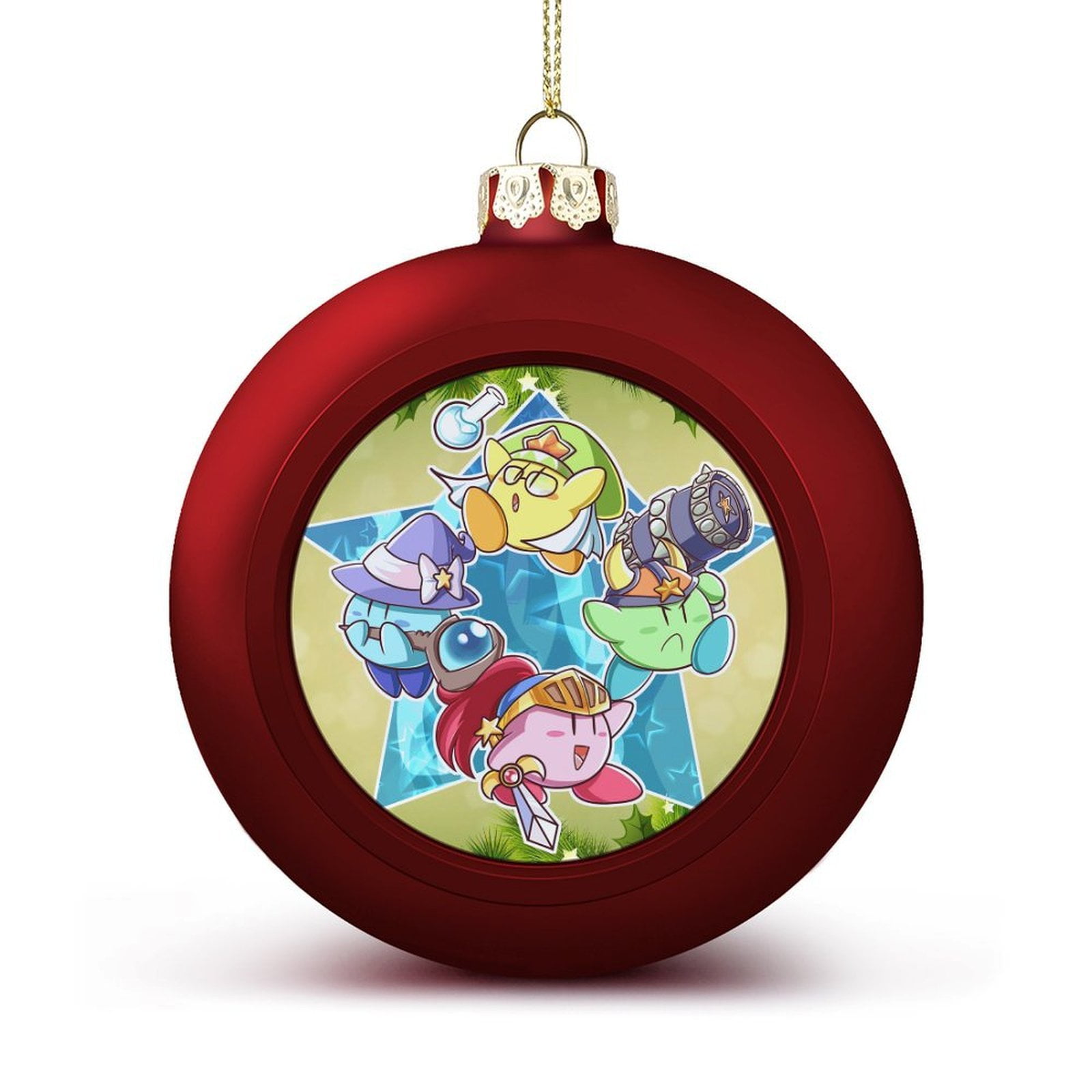 Characters Kirby Christmas Balls Decoration Xmas Gift Sparkling ...