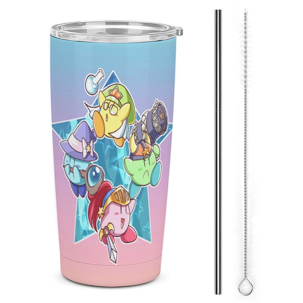 Characters Kirby Stainless Steel Car Cup Thermal Vacuum Insulation Mug ...