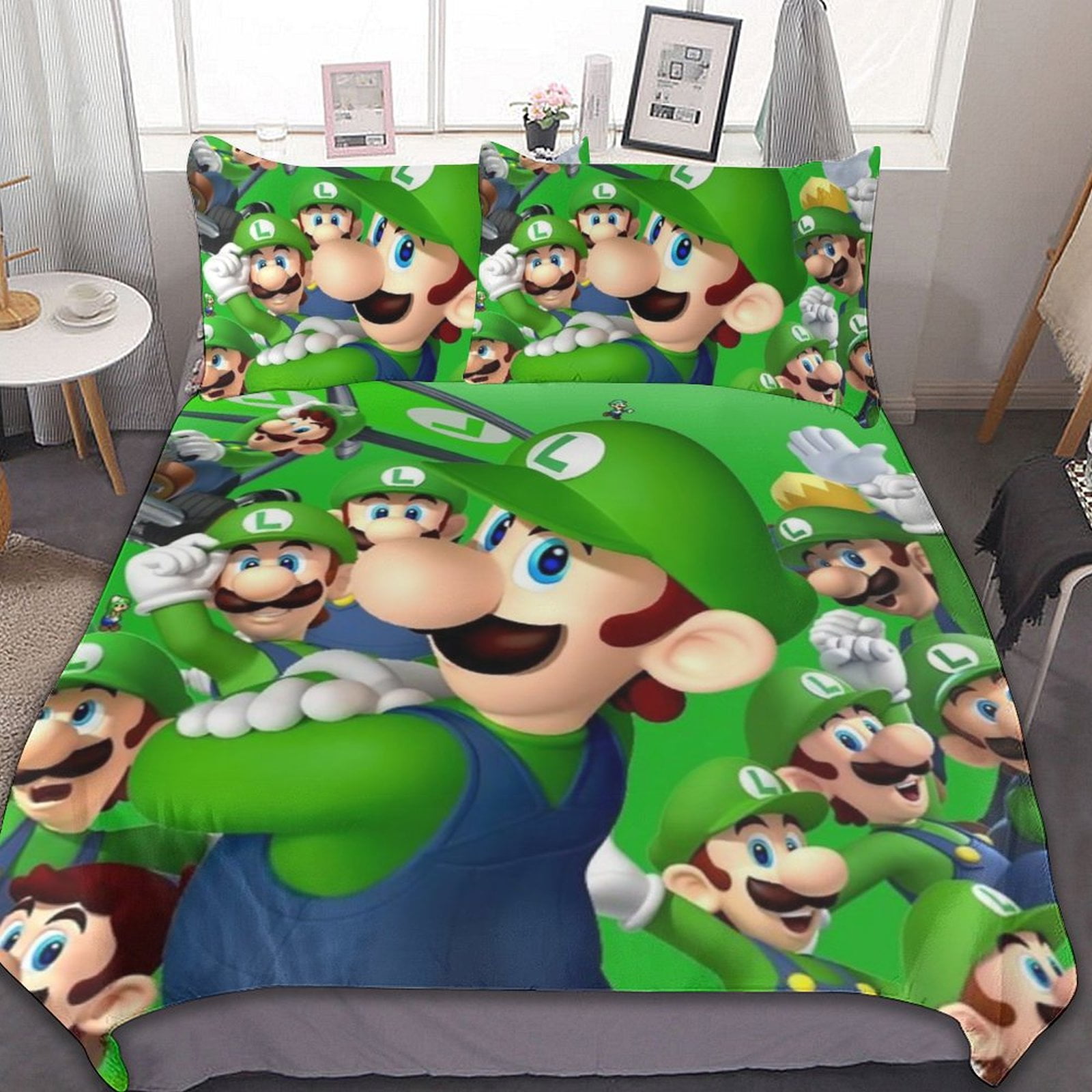 Characters Luigi's Mansion 3 Piece Bedding Sets Decor Comforter Sets ...