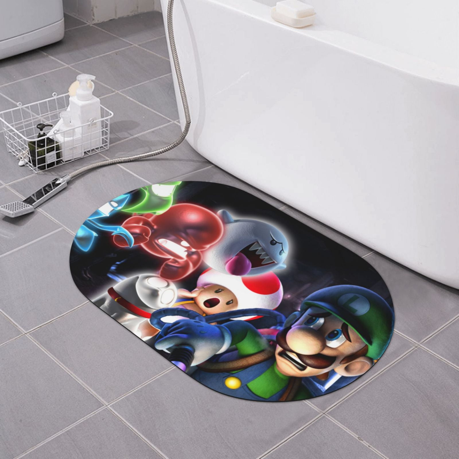 Characters Luigi's Mansion Diatom Mud Mat Soft Super Absorbent Bath Mat ...