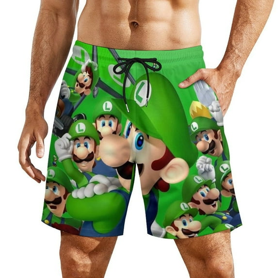 Characters Luigi's Mansion Men's Board Shorts Swim Trunks Quick Dry ...