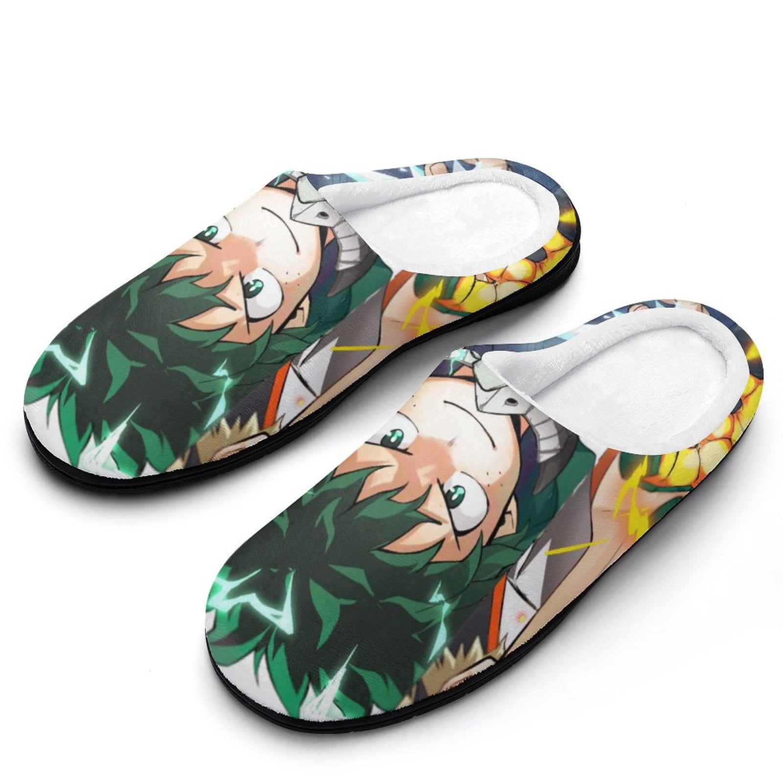 Characters My Hero Academia Fuzzy Cotton Slippers For Mens Winter ...