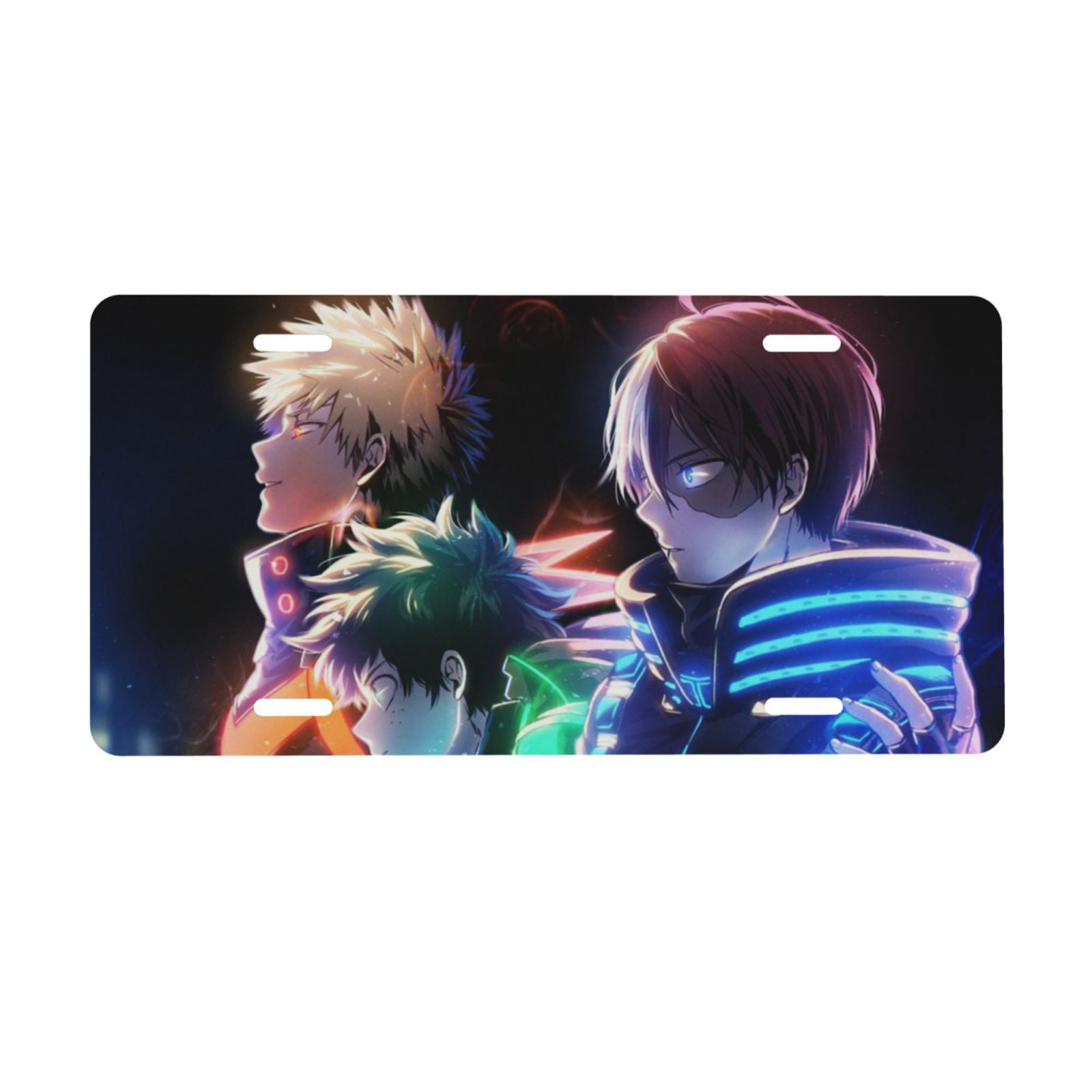 Characters My Hero Academia License Plate Cover Aluminum Novelty Vanity ...